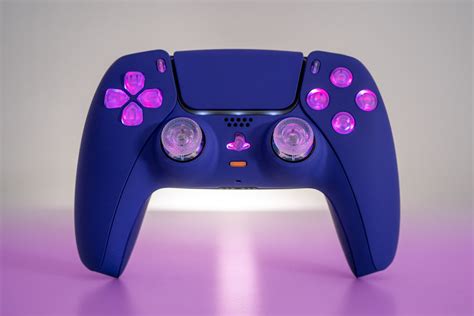 Custom Ps5 Controller Dark Blue With Led Backlit Buttons Gametraderzero