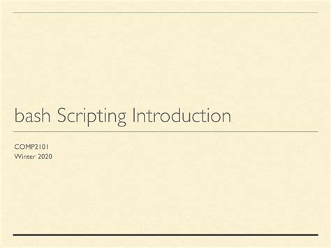Pdf Bash Scripting Introduction · Although The Operating System Does Not Require Any Special