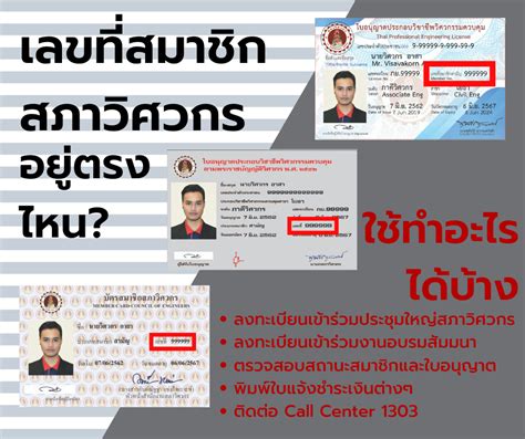 เลขที่สมาชิกสภา สภาวิศวกร Council Of Engineers Thailand Facebook