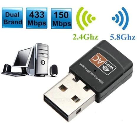 Mb S Dual Band Ghz Lan Wifi Dongle Usb Adapter For High Speed Internet Access On Pc And