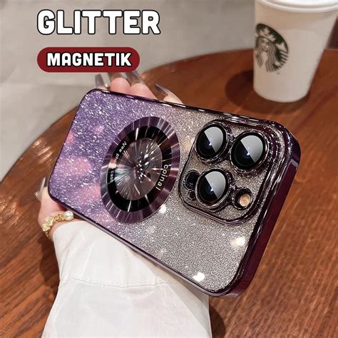 Jual Iphone New Luxury Casing Ponsel Magnetik Mewah Plating Untuk For Iphone Pro Max