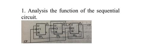 Solved Analysis The Function Of The Sequential Circuit Chegg Com