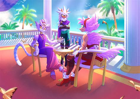 20716 Safe Artistbalestrra Amy Rose Blaze The Cat Silver The Hedgehog Cat Hedgehog