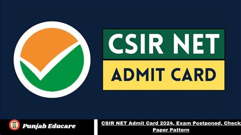 CSIR NET Admit Card Punjab Educare