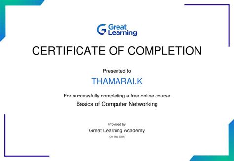 Thamarai Kumar On Linkedin Completed Basics Of Computer Networking
