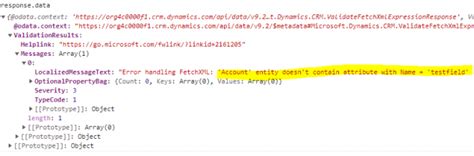 Validate FetchXml By Using ValidateFetchXmlExpression WebAPI Function In The Script Microsoft