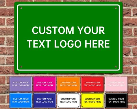 Custom Metal Sign Personalized Outdoor Sign With Text Logo Custom