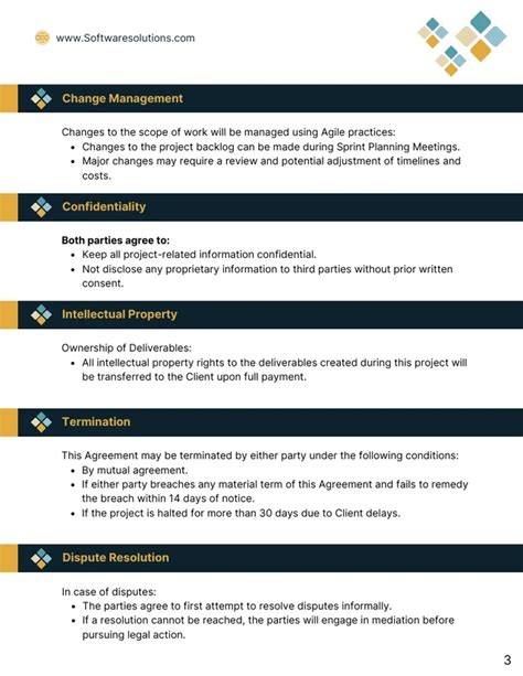 Agile Software Development Contract Template Venngage