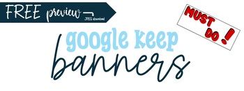 Google Keep Header FREE Preview By TeachDesignCo TPT