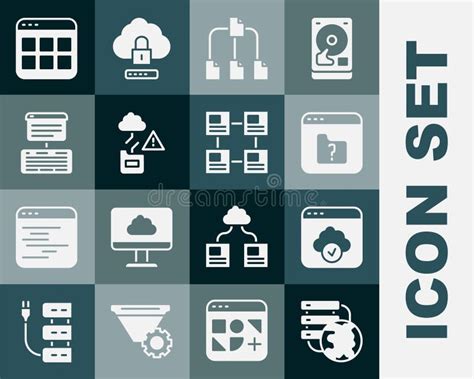 Set Network Cloud Connection Cloud Technology Data Transfer File