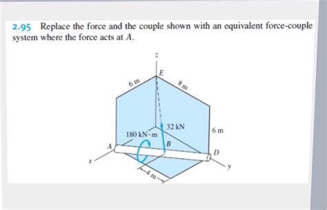 Solved Replace The Force And The Couple Shown With An Chegg Com
