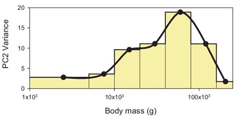 Species Arranged In Seven Bins According To Size And Plotted Against Download High