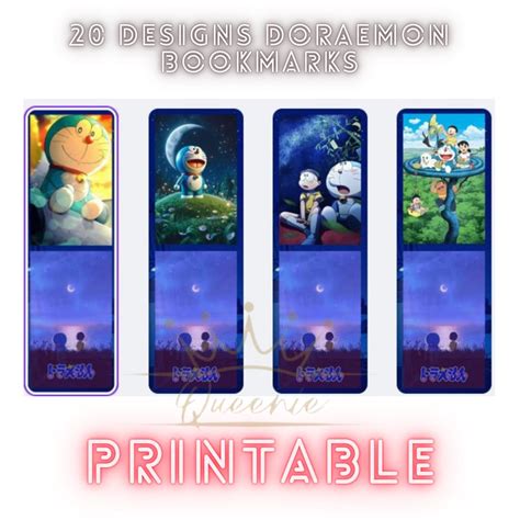 Printable Doraemon Series Bookmarks I 20 Designs Doraemonドラえもん
