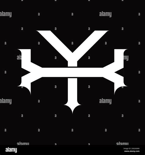 Yx Logo Monogram With Vintage Overlapping Linked Style On White Design Template Stock Vector