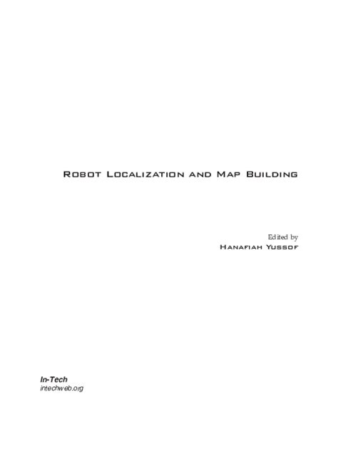 Pdf Robot Localization And Map Building