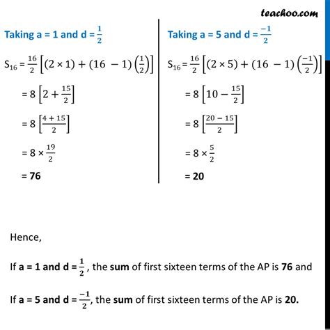 Ex Optional The Sum Of Third And Seventh Terms Of AP Is
