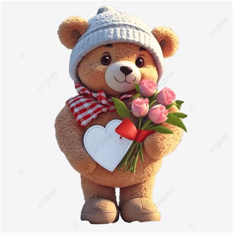 꽃을 안고 있는 테디베어 테디 테디 베어 꽃 Png 일러스트 및 이미지 에 대한 무료 다운로드 Pngtree