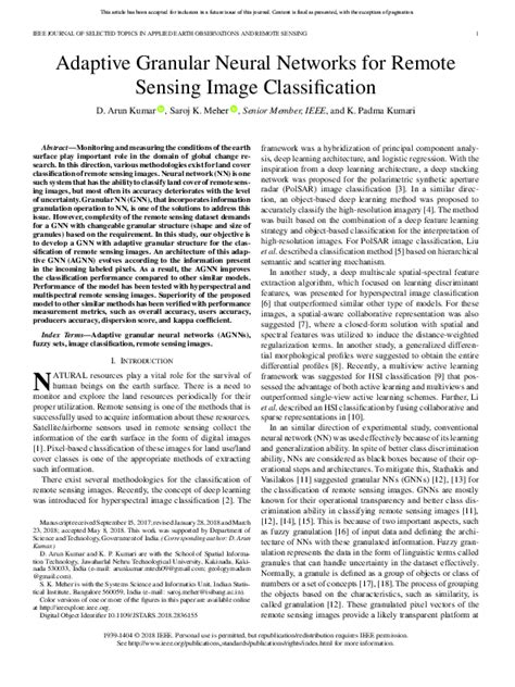 Pdf Adaptive Granular Neural Networks For Remote Sensing Image