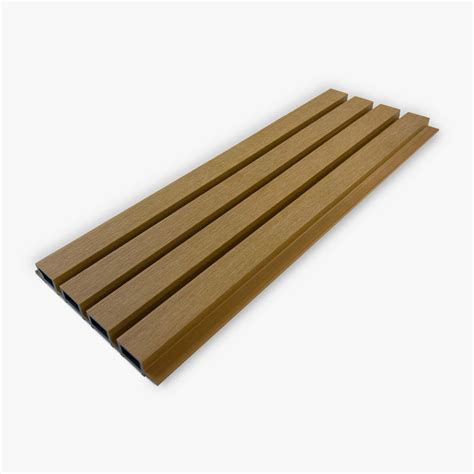 Cedar Light Brown Slatted Composite Cladding Board Envirobuild