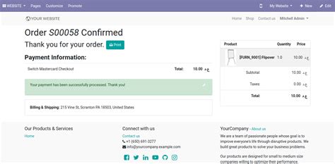 Odoo Website Mastercard Hosted Checkout Payment Acquirer Webkul