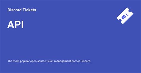 Api Discord Tickets