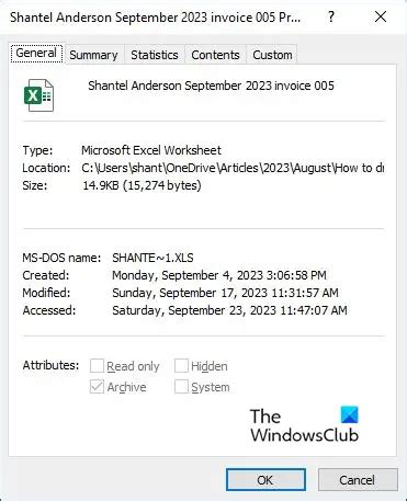 How To View Or Display Document Properties In Excel