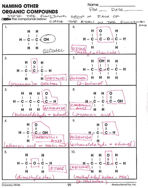 Identifying Functional Groups Practice Quiz