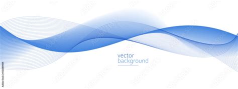 Flowing Blue Curve Shape With Soft Gradient Vector Abstract Background