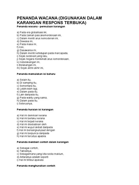 Contoh Penanda Wacana Pdf