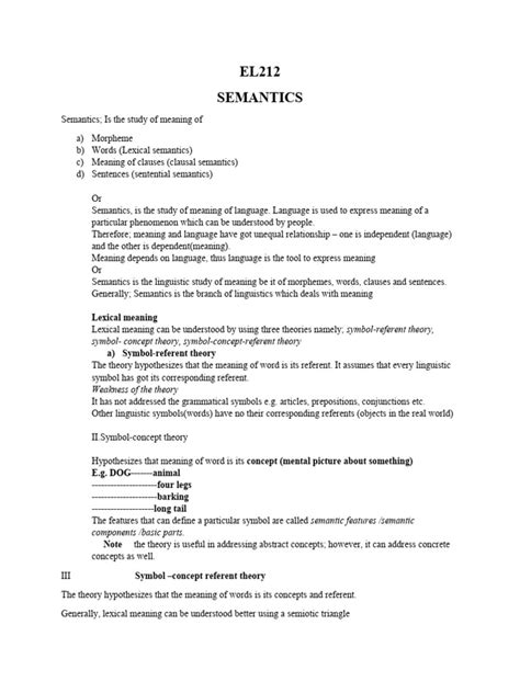 Semantics Org Autosaved 1 Pdf Lexical Semantics Word