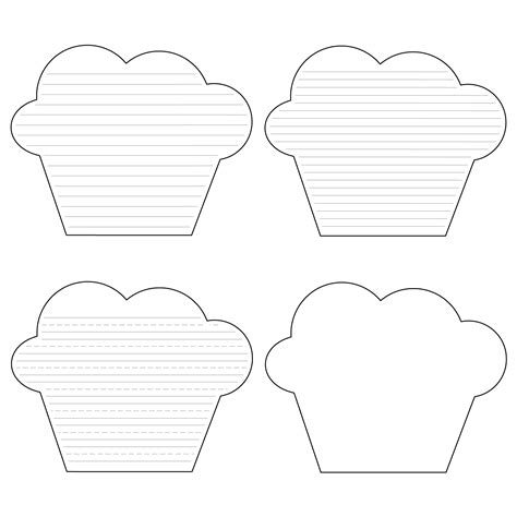 Шаблон письма в форме кекса маффина Поделки из бумаги для детей
