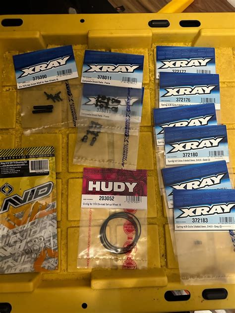 NIP 12th Scale XRAY X12 Parts Lot Front Springs Shock Parts Body Posts Bearings R C Tech