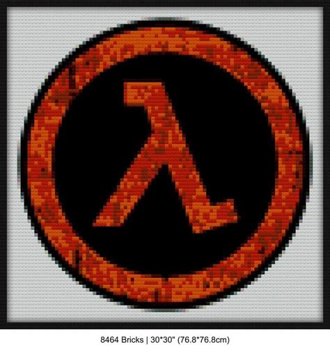 Half Life Lambda Symbol Bricks Art