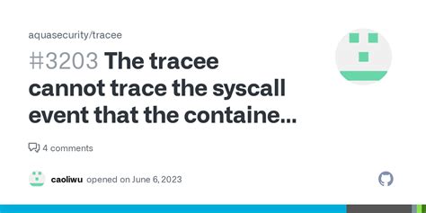 the tracee cannot trace the syscall event that the container is started