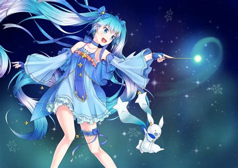 雪初音壁纸星空 雪初音壁纸 伤感说说吧