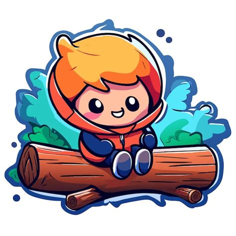 Premium Vector Cute Boy Adventure Hand Drawn Flat Stylish Mascot