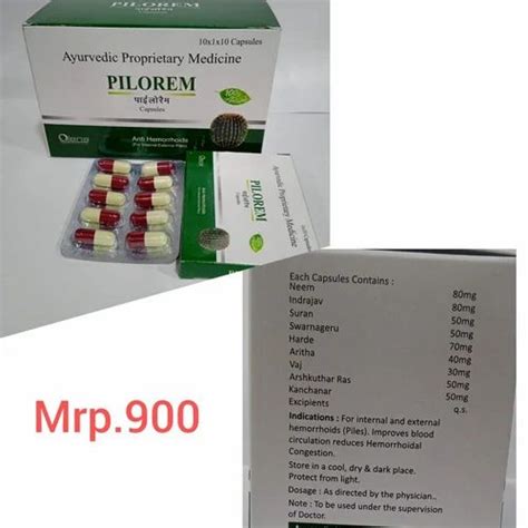 Pilorem Capsule Olens Packaging Size 10 X 1 X 10 At ₹ 900box In