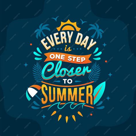 손으로 그린 여름 글자 무료 벡터