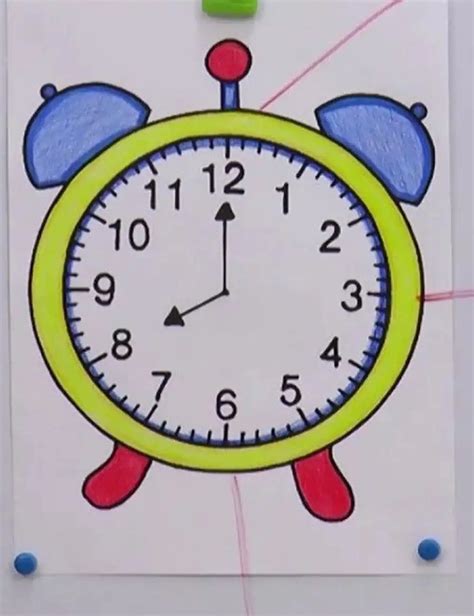 نقاشی ساعت کلاس اول به شکل حیوانات فانتزی برای دفتر ریاضی