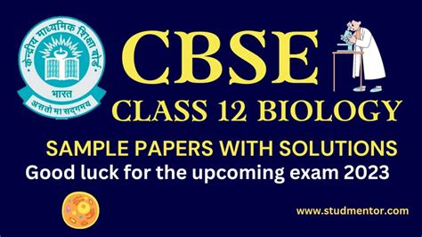 Download In Pdf Cbse Class 12 Biology Sample Papers For 2022 23