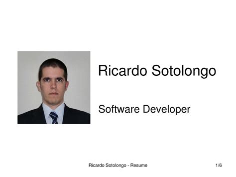 Ppt Ricardo Sotolongo Powerpoint Presentation Free Download Id2913004