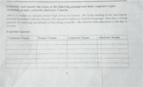 Identify And Classify The Nouns In The Studyx