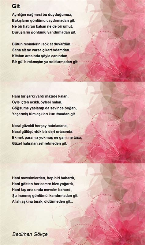 Git Şiiri Bedirhan Gökçe