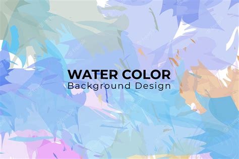 다채로운 수채화 브러시 스트로크 배경 프리미엄 벡터