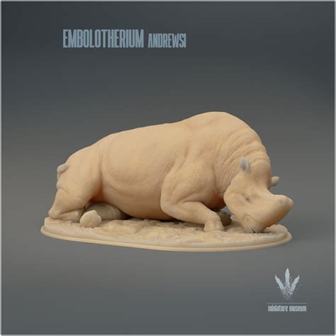 3d Printable Embolotherium Andrewsi Resting By Miniature Museum