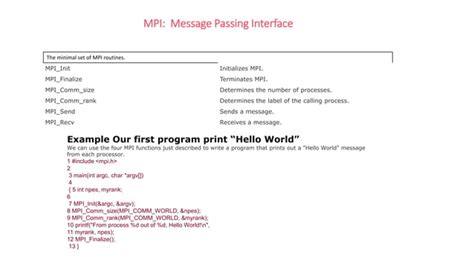 Message Passing Programing And Mpi Ppt