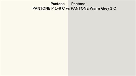 Pantone P 1 9 C Vs PANTONE Warm Grey 1 C Side By Side Comparison