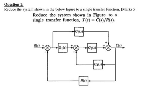Solved Question 1reduce The System Shown In The Below