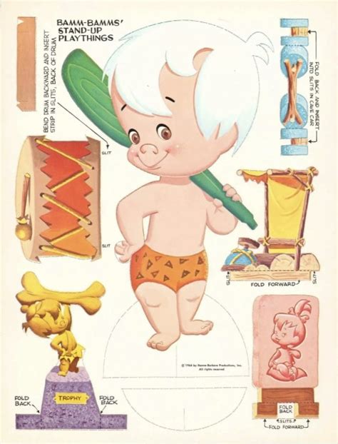 Paper Dolls As Fashion History Pebbles And Bamm Bamm Paper Dolls Part 2