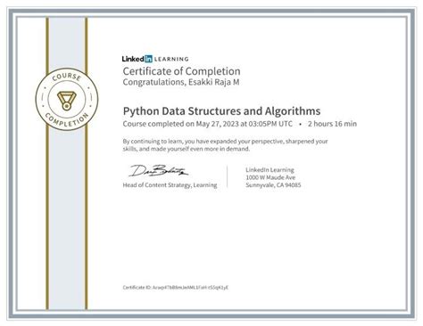 Esakki Raja M On Linkedin Python Linkedinlearning Datastructures